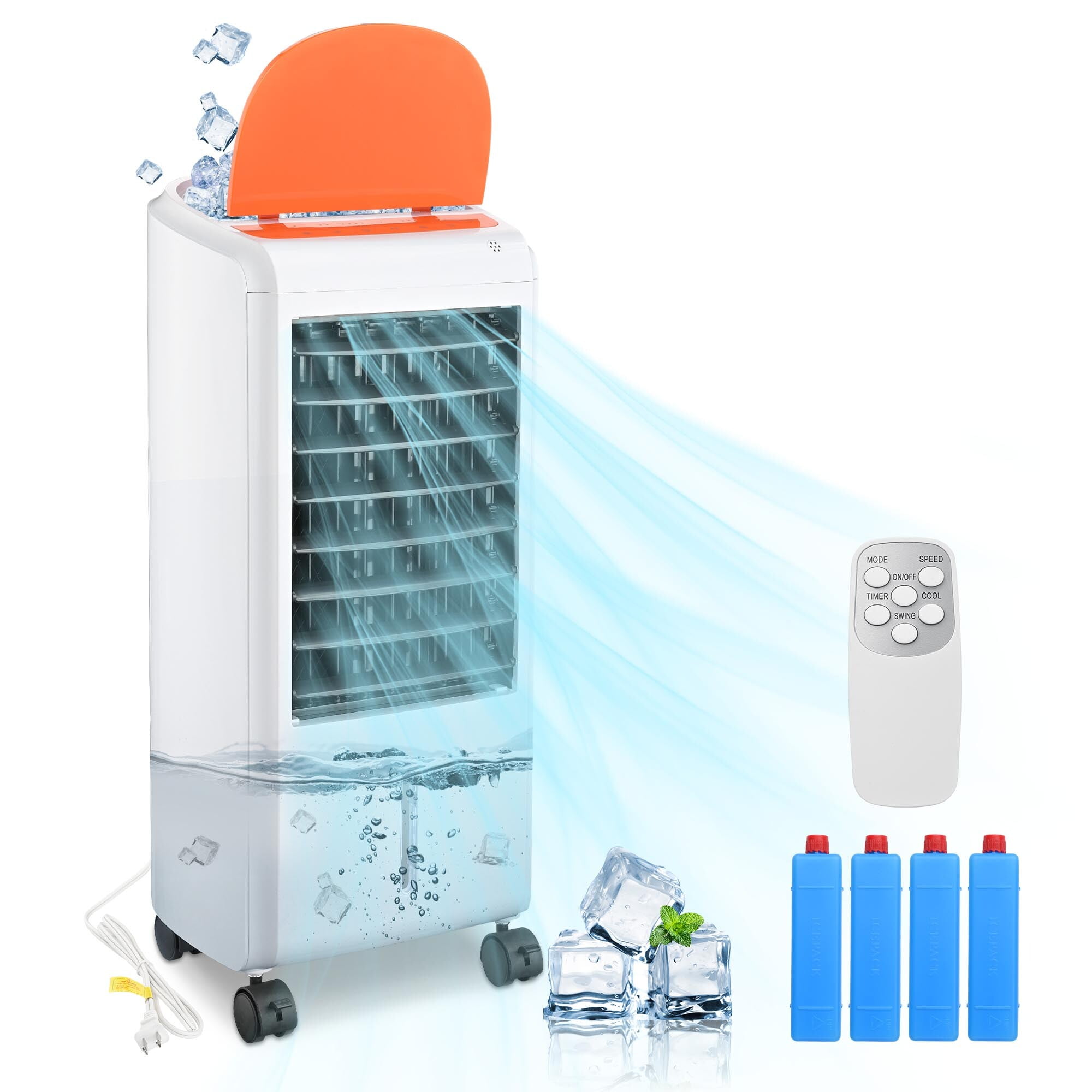 Yescom 3-in-1 Portable Air Cooler 110V Fan with Humidifier, Remote ...