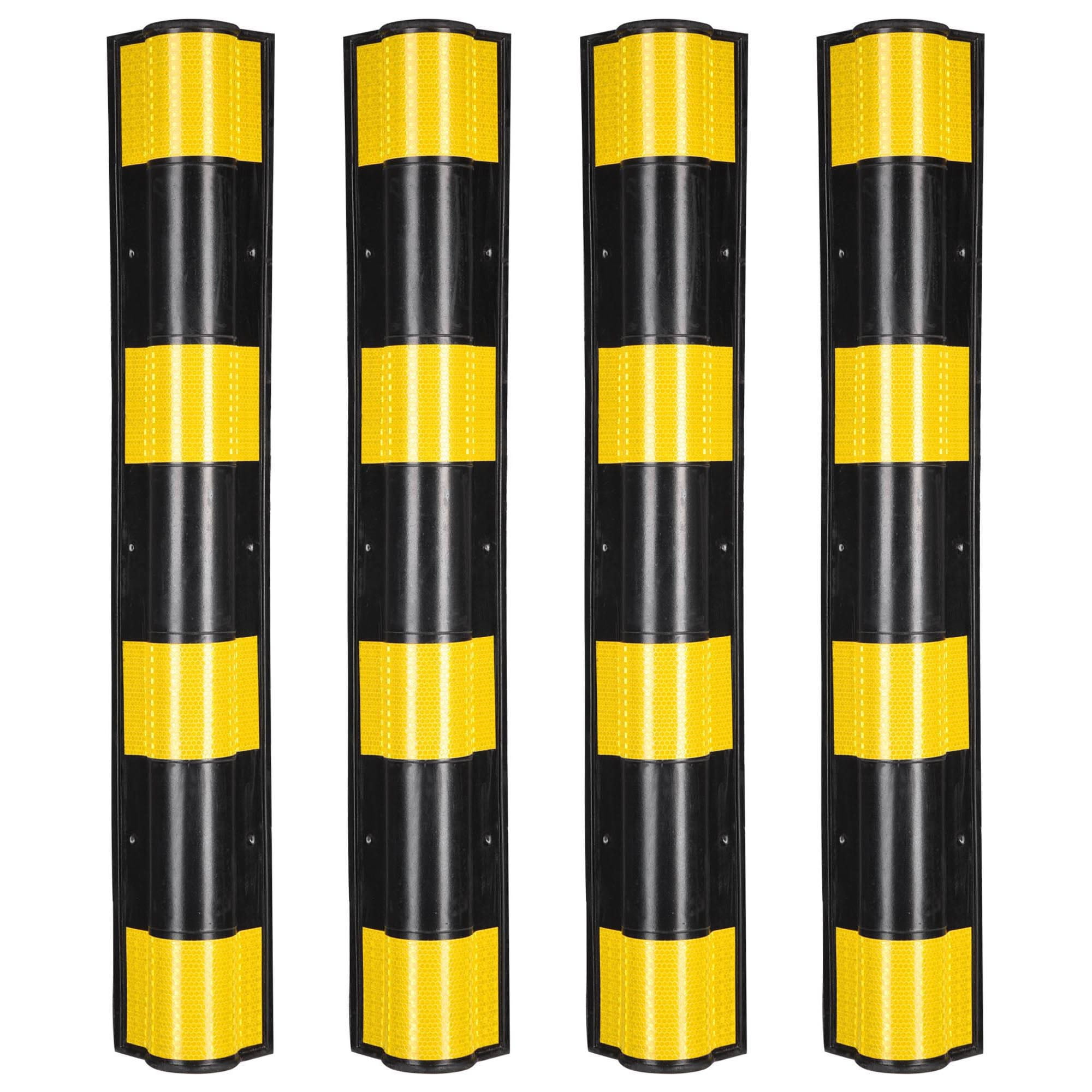 Yescom 31" Rubber Round Edge Corner Guard w/ Reflective Yellow Strip ...