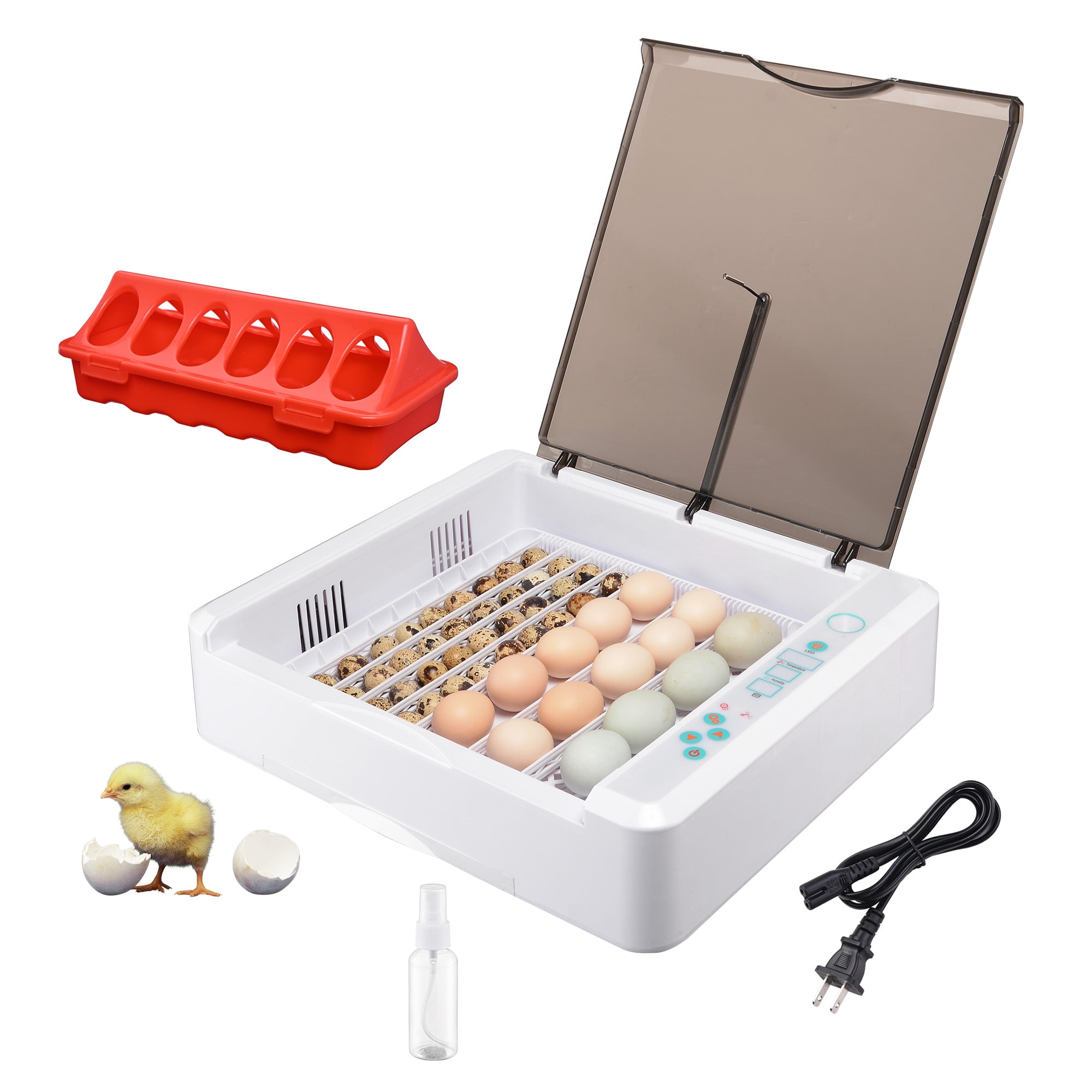 Yescom 36 Eggs Automatic Egg Incubator Temperature Humidity Display ...