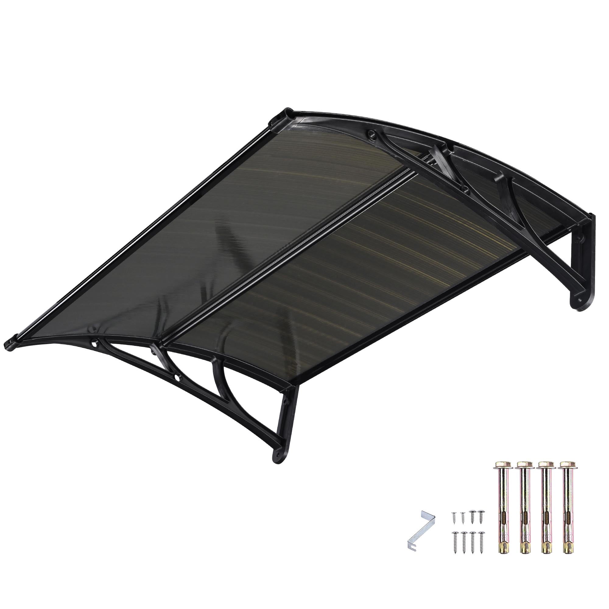 Yescom, Window Awning Door Canopy, 39"x29" Polycarbonate Brown ...