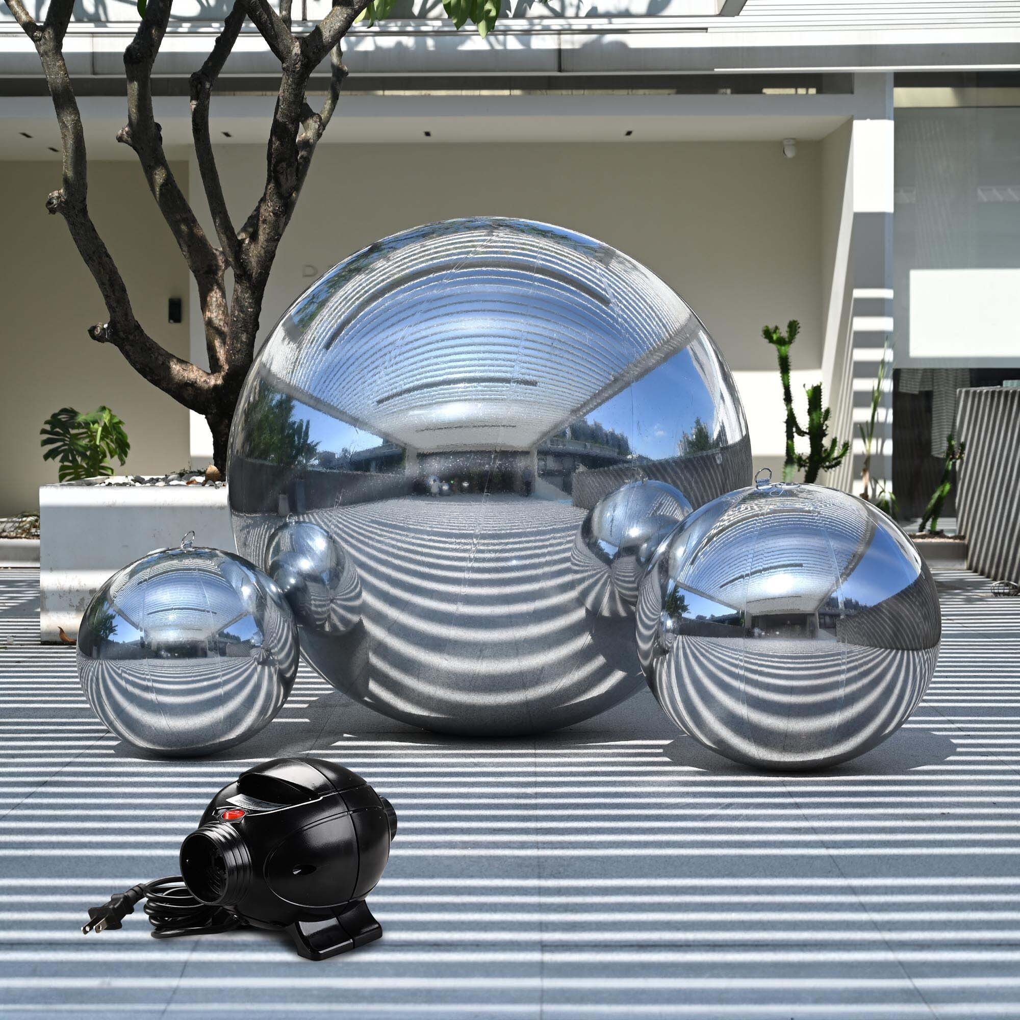 Yescom 3PCS Big Shiny Inflatable Mirror Ball Set with 800W Electric Air ...