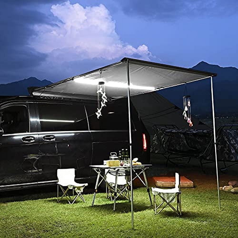 Yescom 4.6x6.6' Car Side Awning with LED Light Pull Out Tent Shelter ...