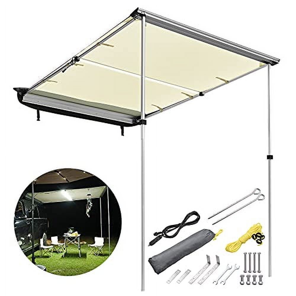 Yescom 4.6x6.6' Vehicle Awning Car Side Roof Rack Awning with LED for ...