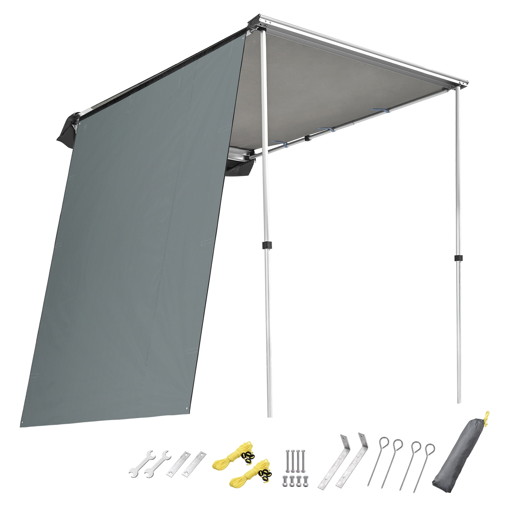 Yescom 4.6x6.8 Ft Car Side Awning with Side Wall Rooftop Pull Out Tent ...