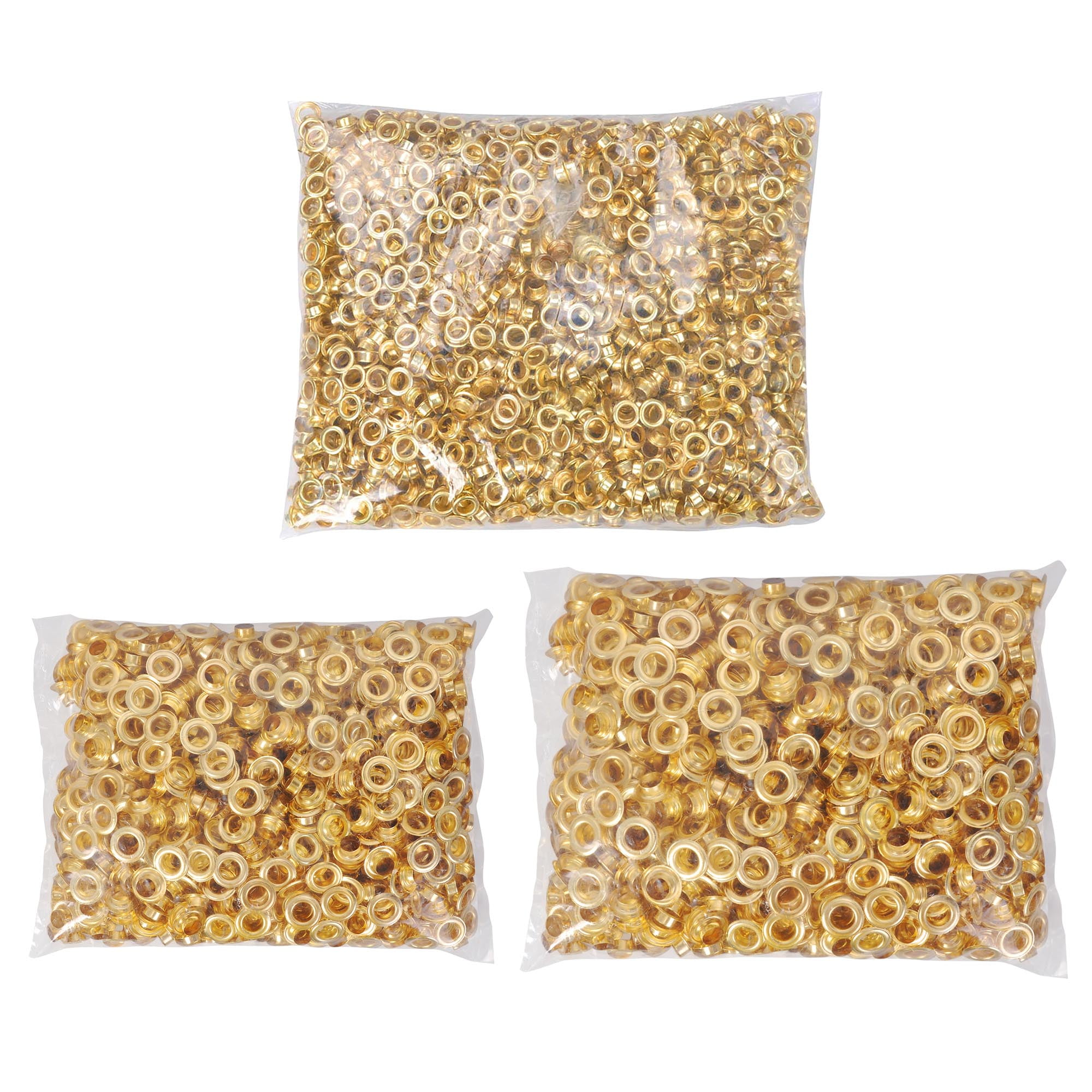 Yescom 4000 sets of 1/4"(6mm) 3/8"(9.5mm) 1/2"(12mm) Grommet Kits Brass ...