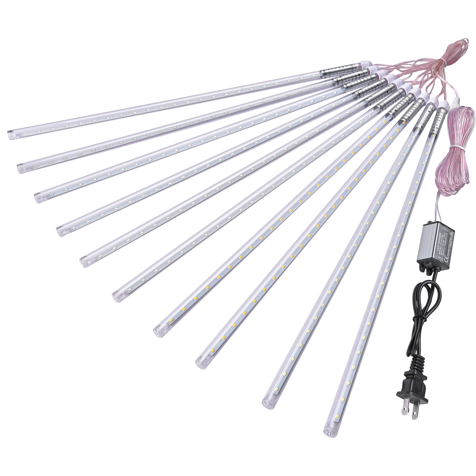 Yescom 480 LED Meteor Shower Rain String Light 10 Tube RGB Outdoor for ...