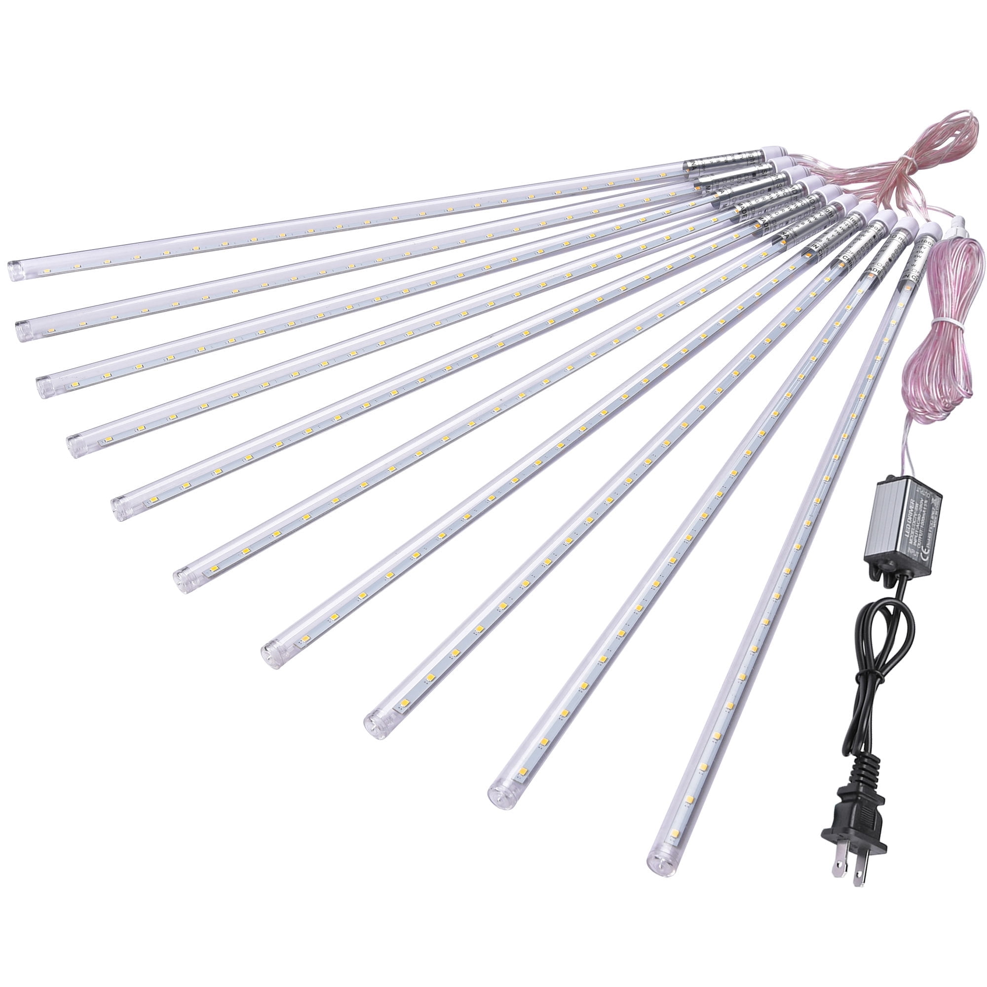 Yescom 480 LED Meteor Shower Rain String Light 10 Tube Tree Outdoor for ...
