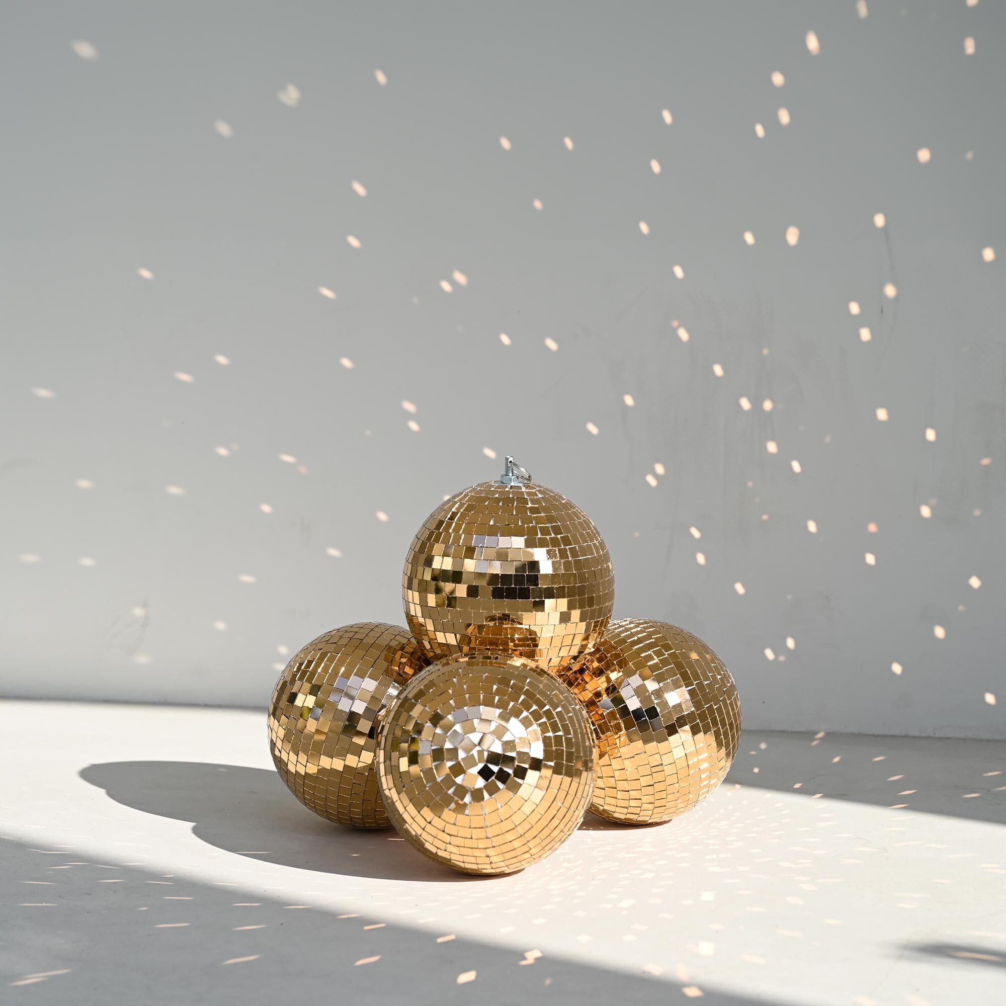 Yescom 4PCS 7" Small Disco Ball Mirror Mini Hanging Decor for 70s 80s ...