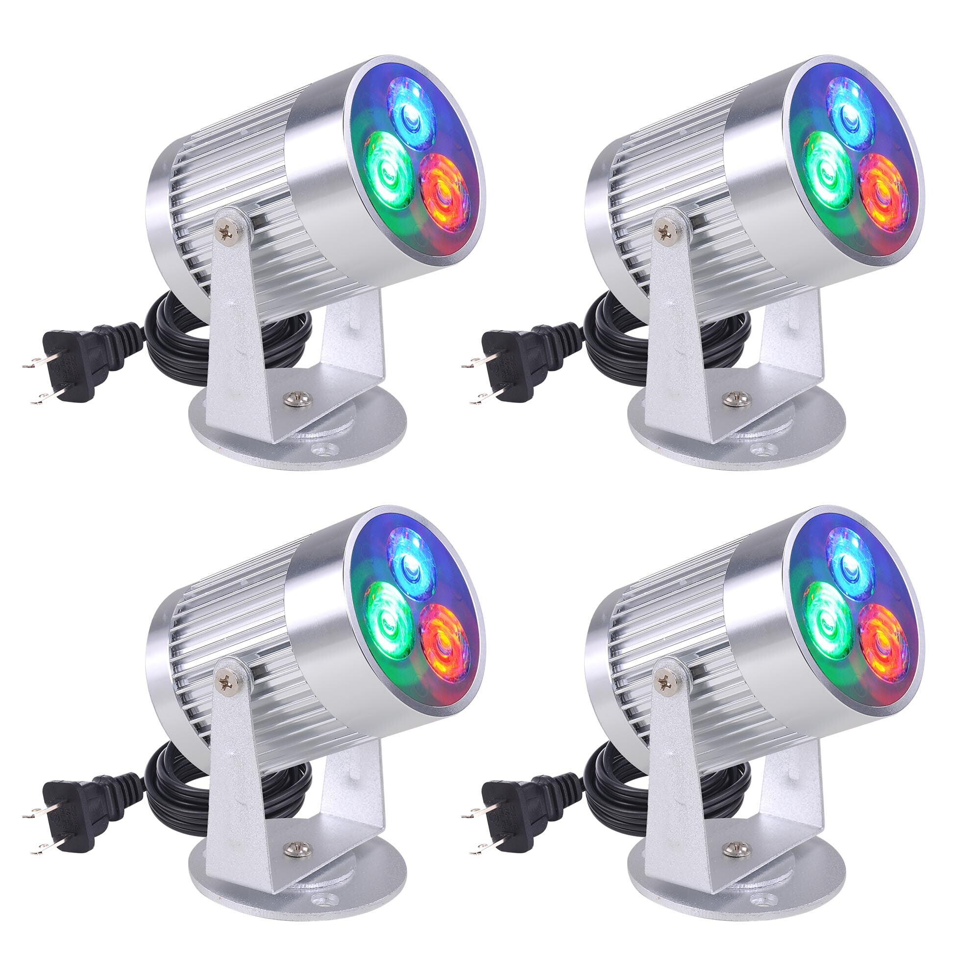 Yescom 4PCS 3W RGB Disco Ball Spotlight LED Beam Pinspot Stage Effect ...