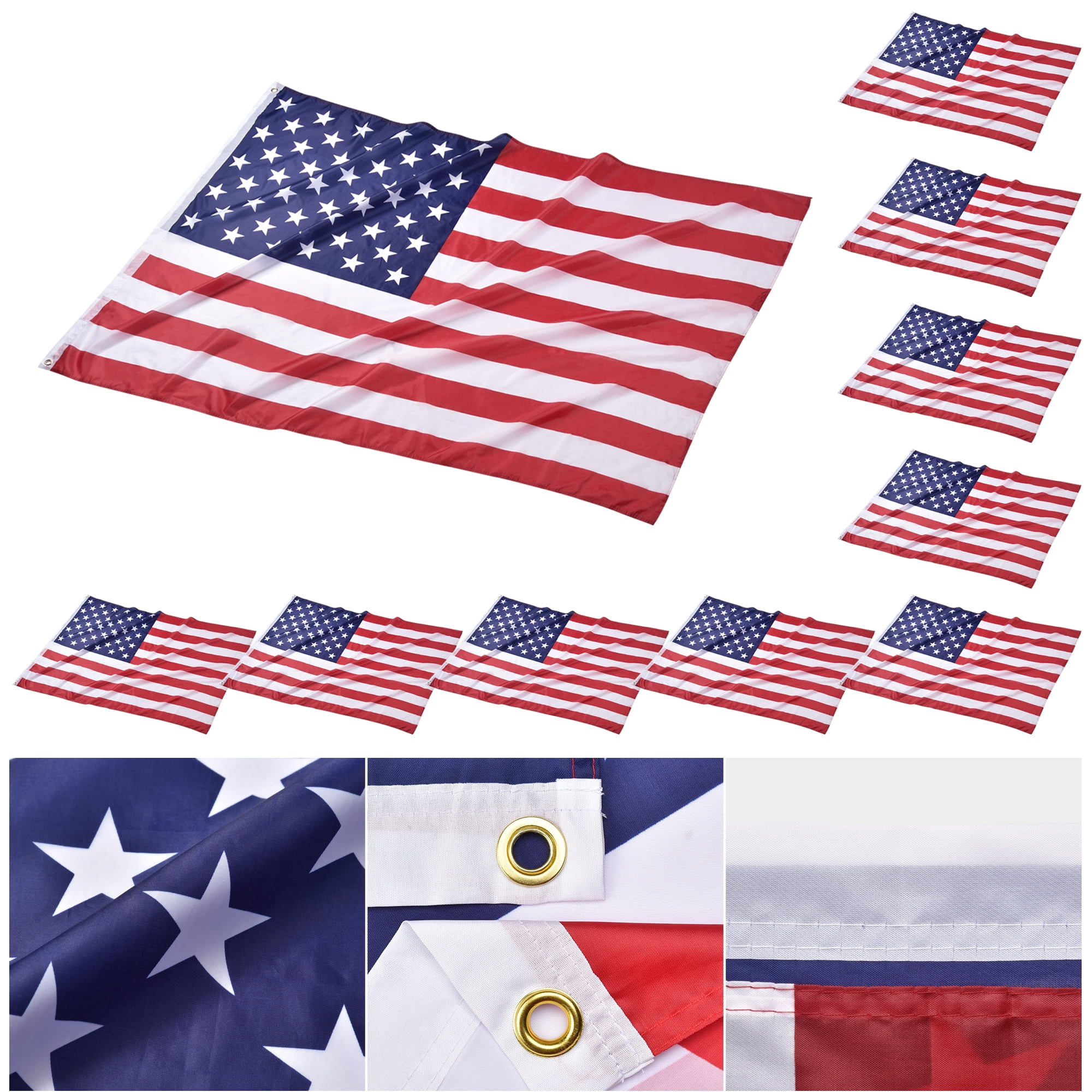 Yescom 4x6 Ft US Flag Fade Resistance Bright Polyester Decoration ...