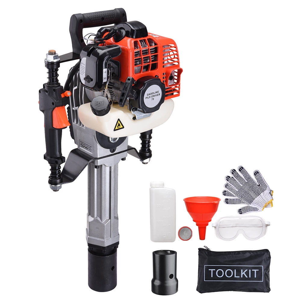 Yescom 2-Stroke Gas Powered Pile Driver, 1300W, 51.7CC, Portable T Post ...