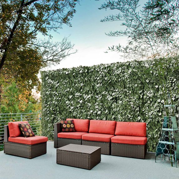 Yescom 59x196" Artificial Faux Ivy Leaf Fence Screen Panel with Mesh ...
