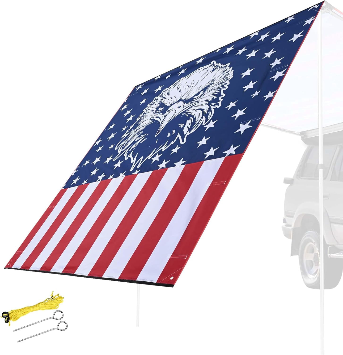 Yescom 6.4x6.7 Ft Car Awning Side Wall for SUV Awning Shade Screen Roof ...