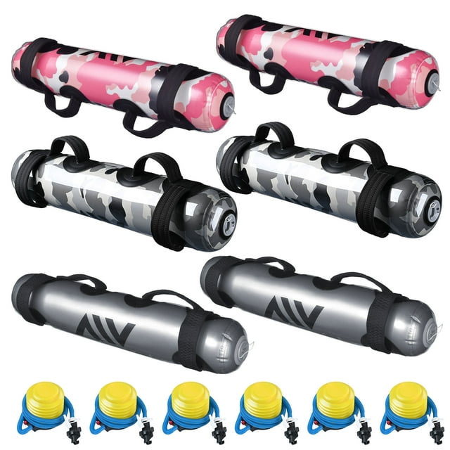 Yescom 6 Pack Foldable Adjustable Aqua Bag Exercise Water Weight ...