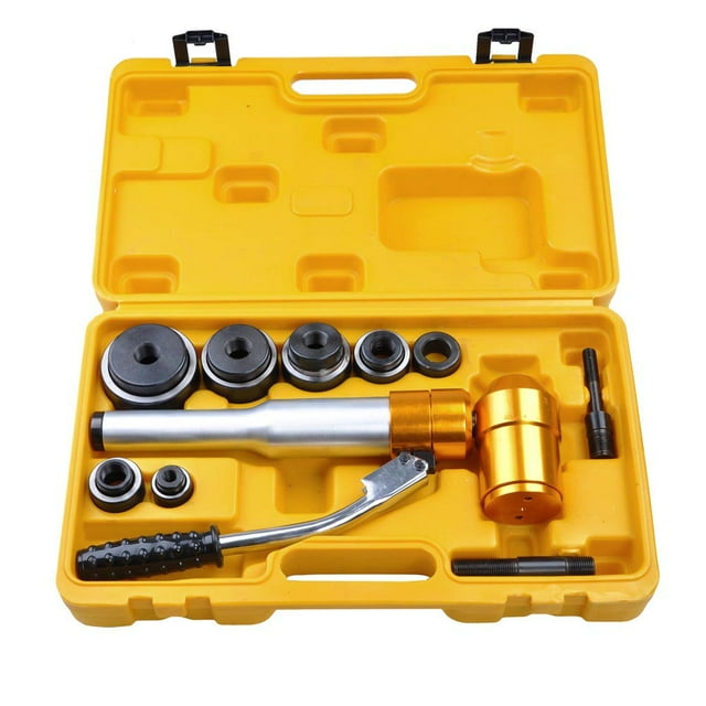 Yescom 6 Ton Hydraulic Knockout Punch Tool Kit with 6 Interchangeable ...