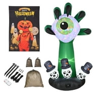 Halloween Express 8 ft Inflatable Ghosts with Pumpkin Decoration ...