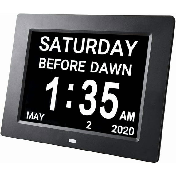 Yescom 8 Inch Large Digital Calendar LCD Day Clock for Elderly, 8 ...