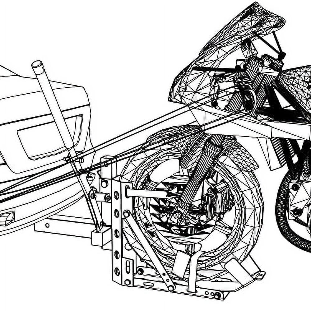 Yescom 800lb Motorcycle Trailer Hitch 2" Tow Receiver Scooter Carrier ...