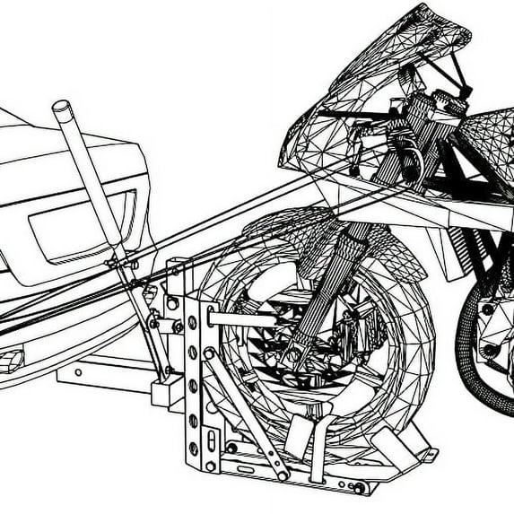 Yescom 800lb Motorcycle Trailer Hitch 2" Tow Receiver Scooter Carrier ...