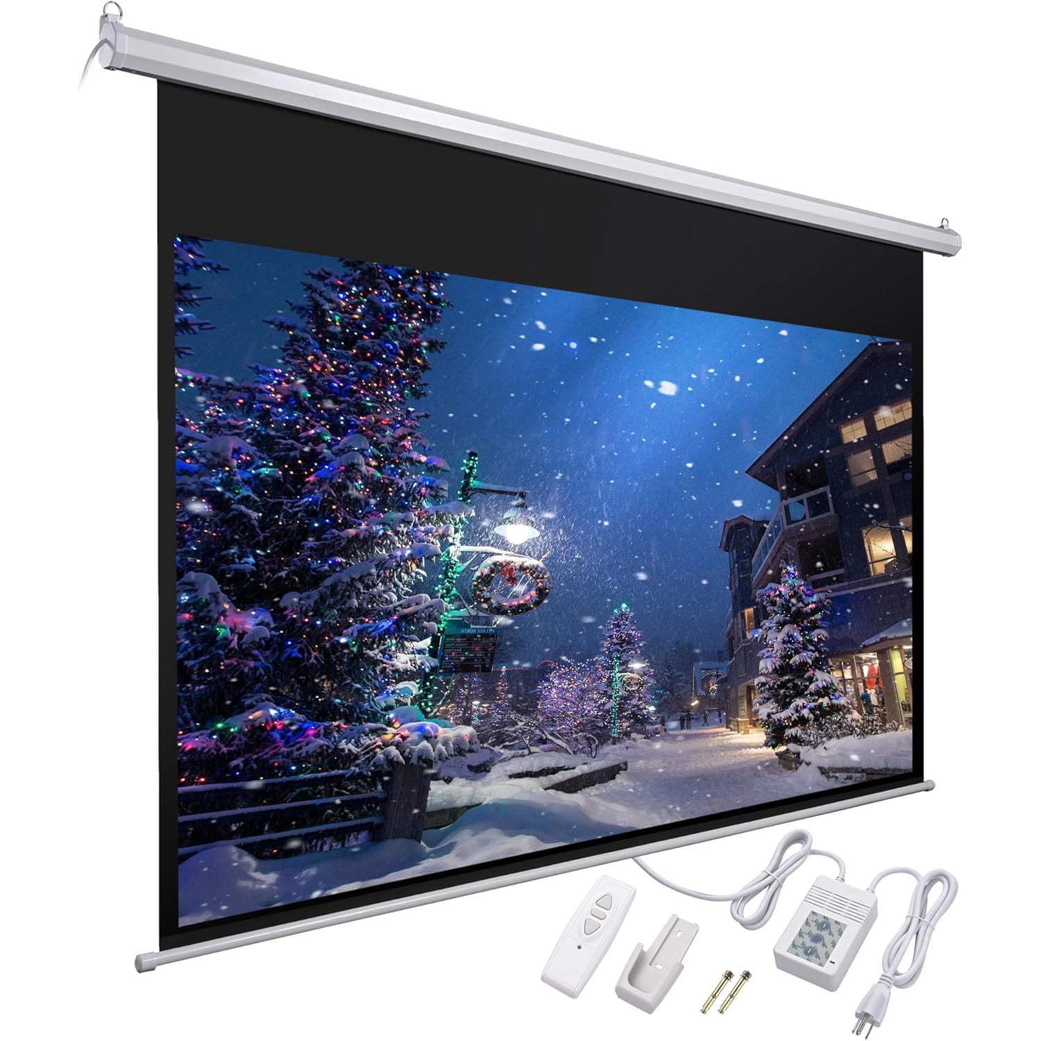 Yescom 92" 16:9 Electric Motorized Projector Screen Auto with Remote ...