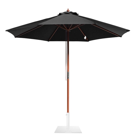 Yescom 9FT Solid Wood Patio Umbrella with Base Included Stand for ...