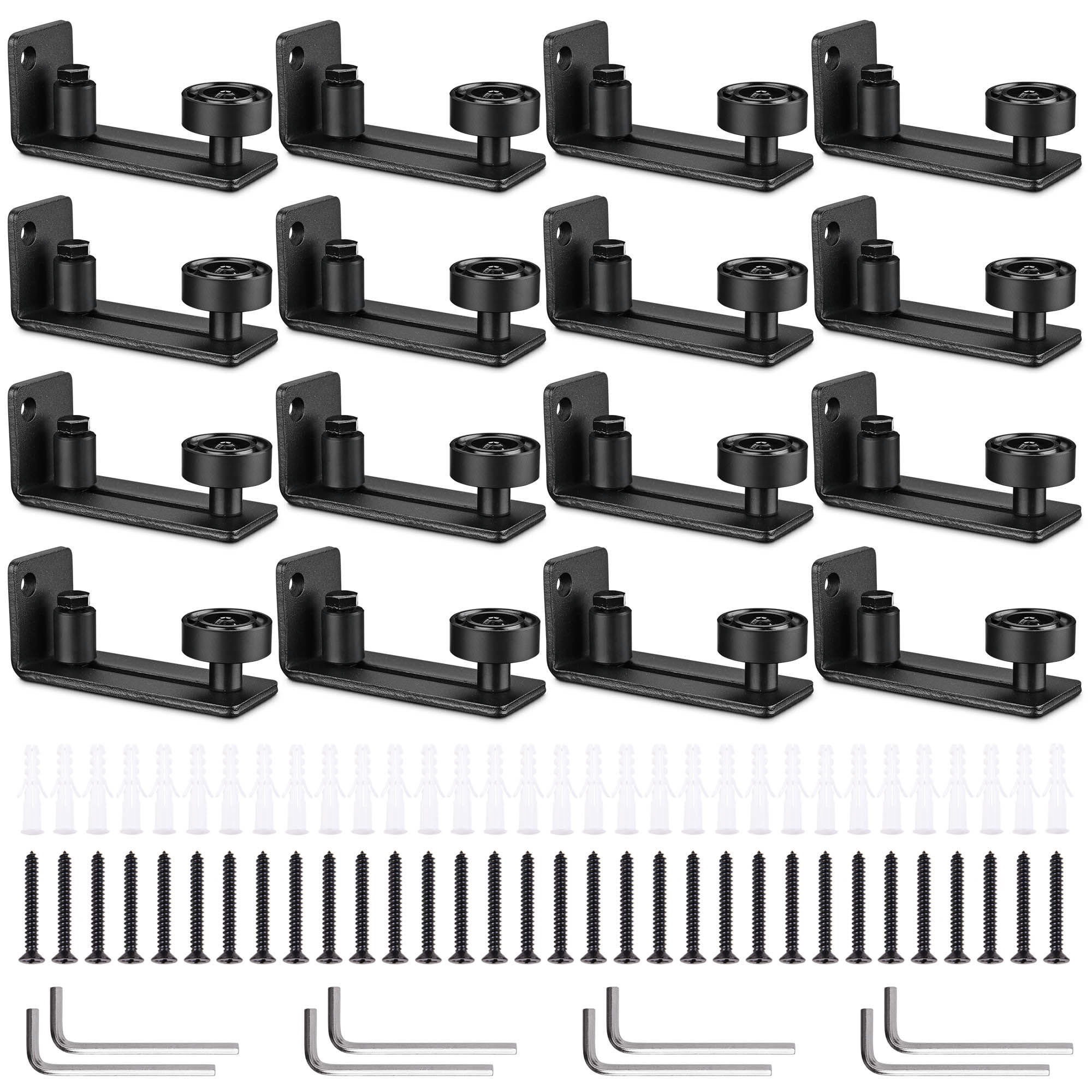 Yescom Adjustable Floor Guide Roller Wall Mount Sliding Barn Door 16 ...