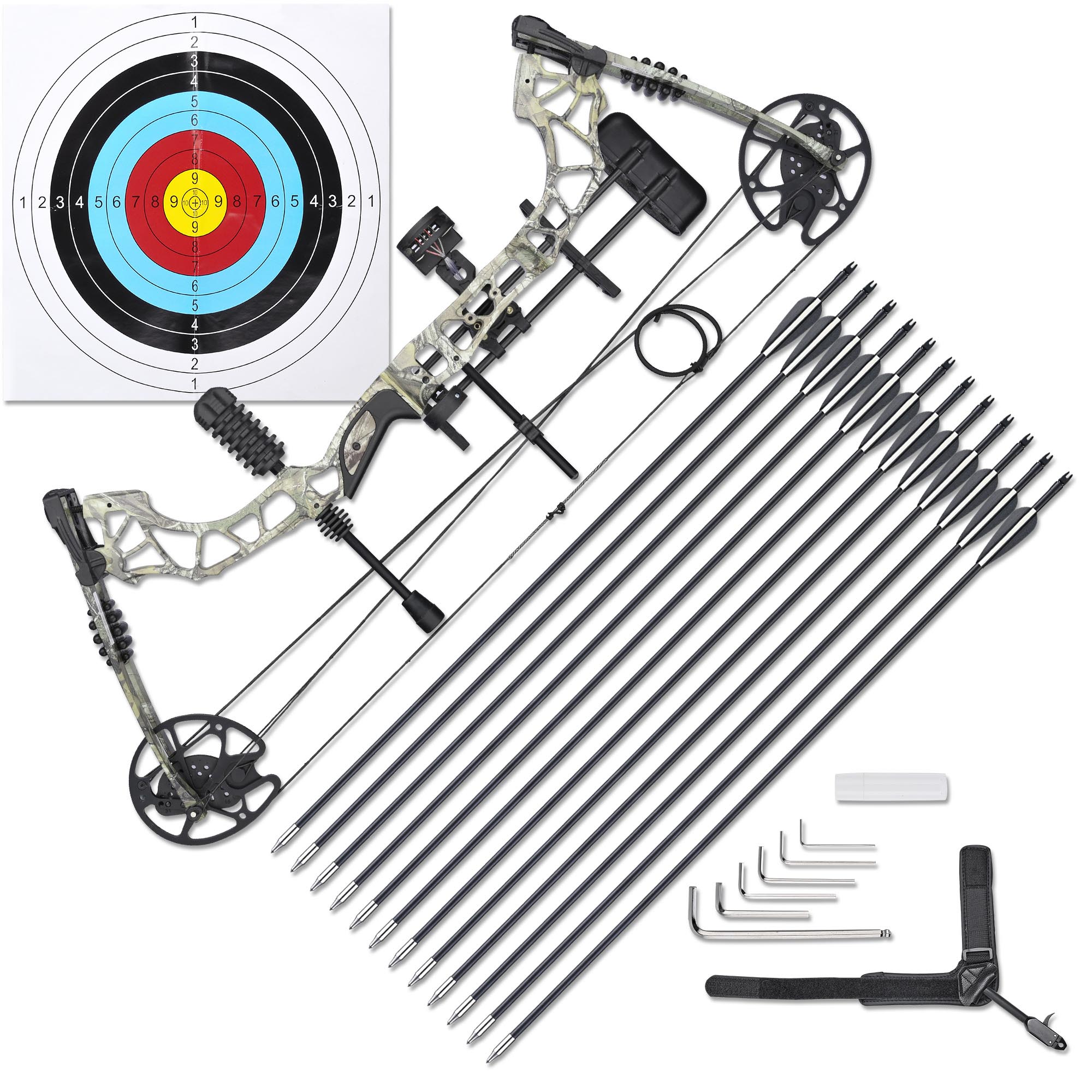 SAS Feud 25-70 Lbs 19-31'' Draw Length Compound Bow Hunting Target ...