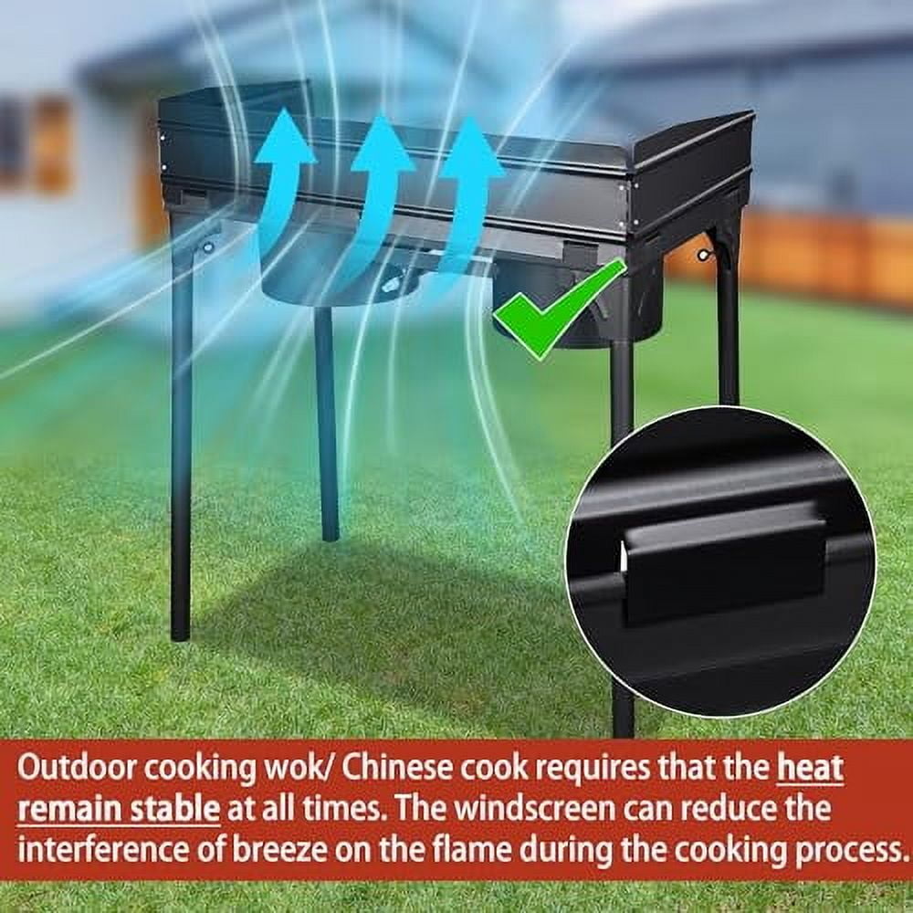 Yescom Double Propane Camping Stove Gas 2 Wok Station Stir Fry Burner ...