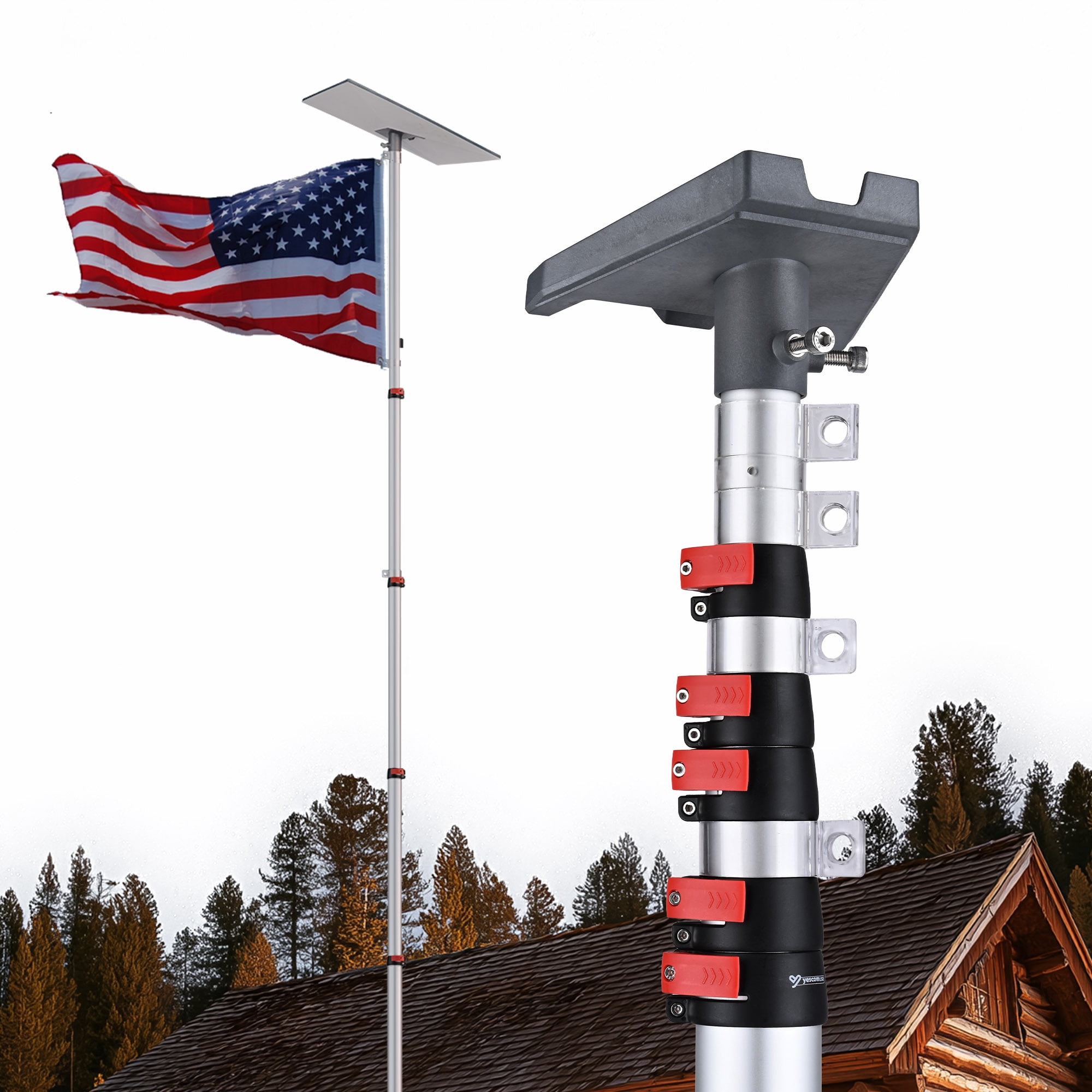 Yescom EZ GO 30ft Starlink Gen 3 Ground Pole Mount Kit with Adapter ...