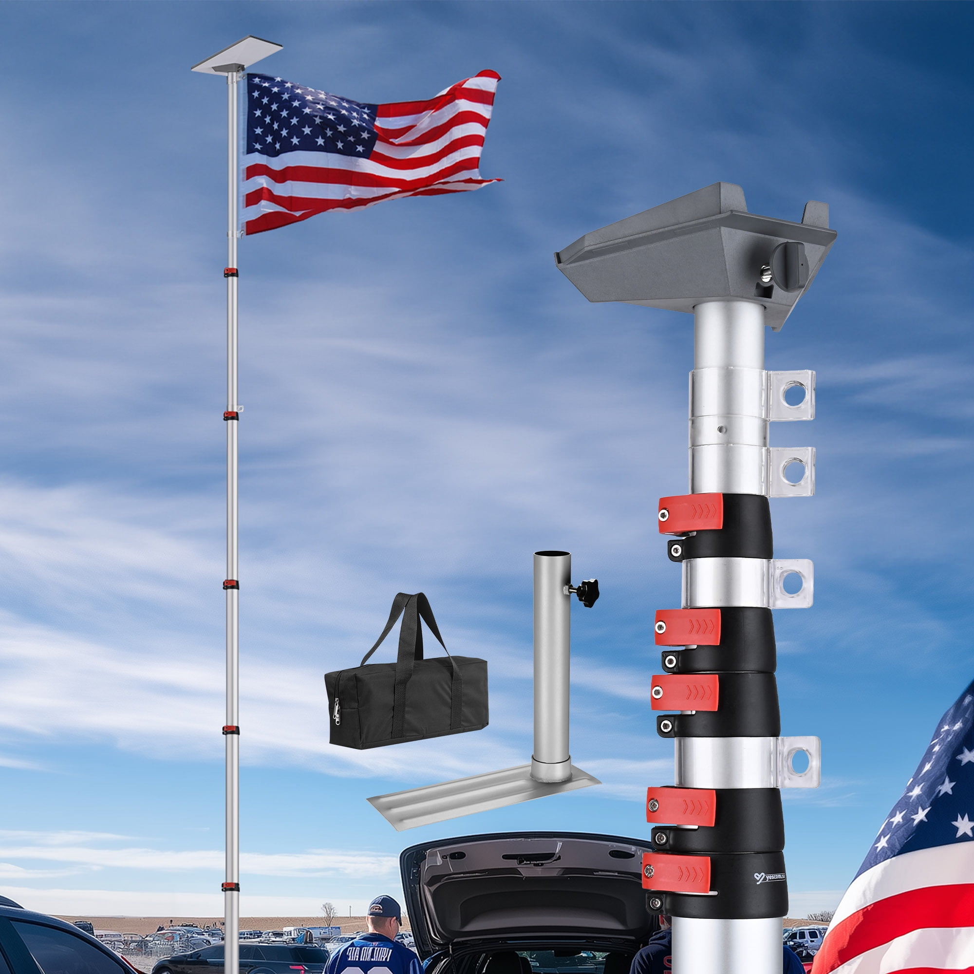 Yescom EZ GO 30ft Starlink Mini Ground Pole Mount Kit with Adapter ...