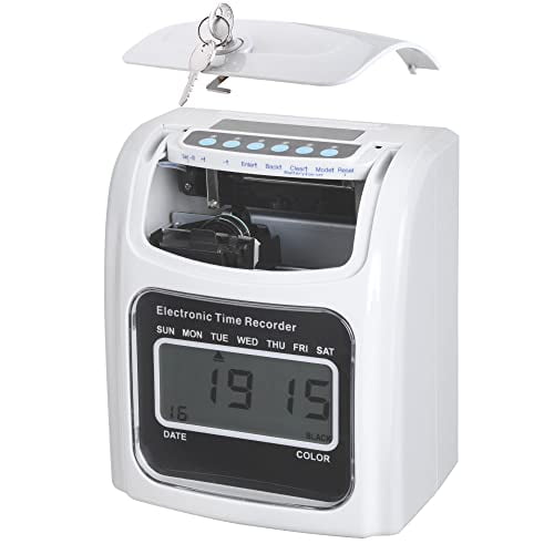 Yescom Employee Attendance Punch Time Clock Payroll Recorder LCD ...