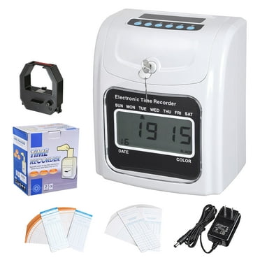 DNYSYSJ Calculating Time Clock, LCD Employee Attendance Machine Small ...