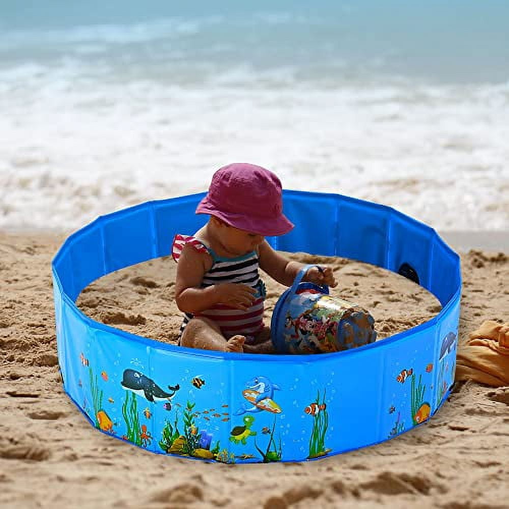 Yescom Foldable Dog Pool Hard Plastic Swimming Pool Kiddie Pet Bathing ...