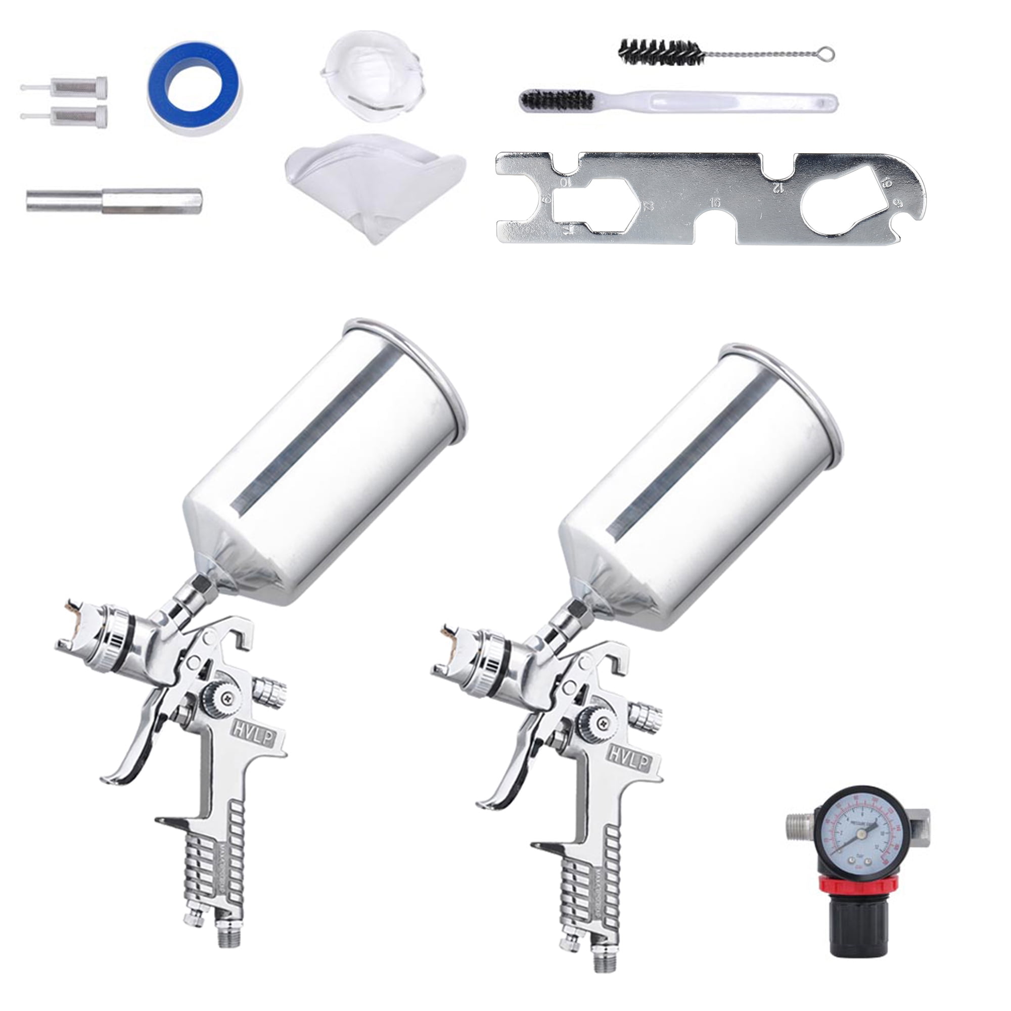 Free Shipping! Yescom HVLP Air Spray Gun Set 1.3mm 1.8mm for Auto Car ...