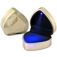 Yescom Heart Shape LED Ring Box Jewelry Wedding Engagement Proposal ...