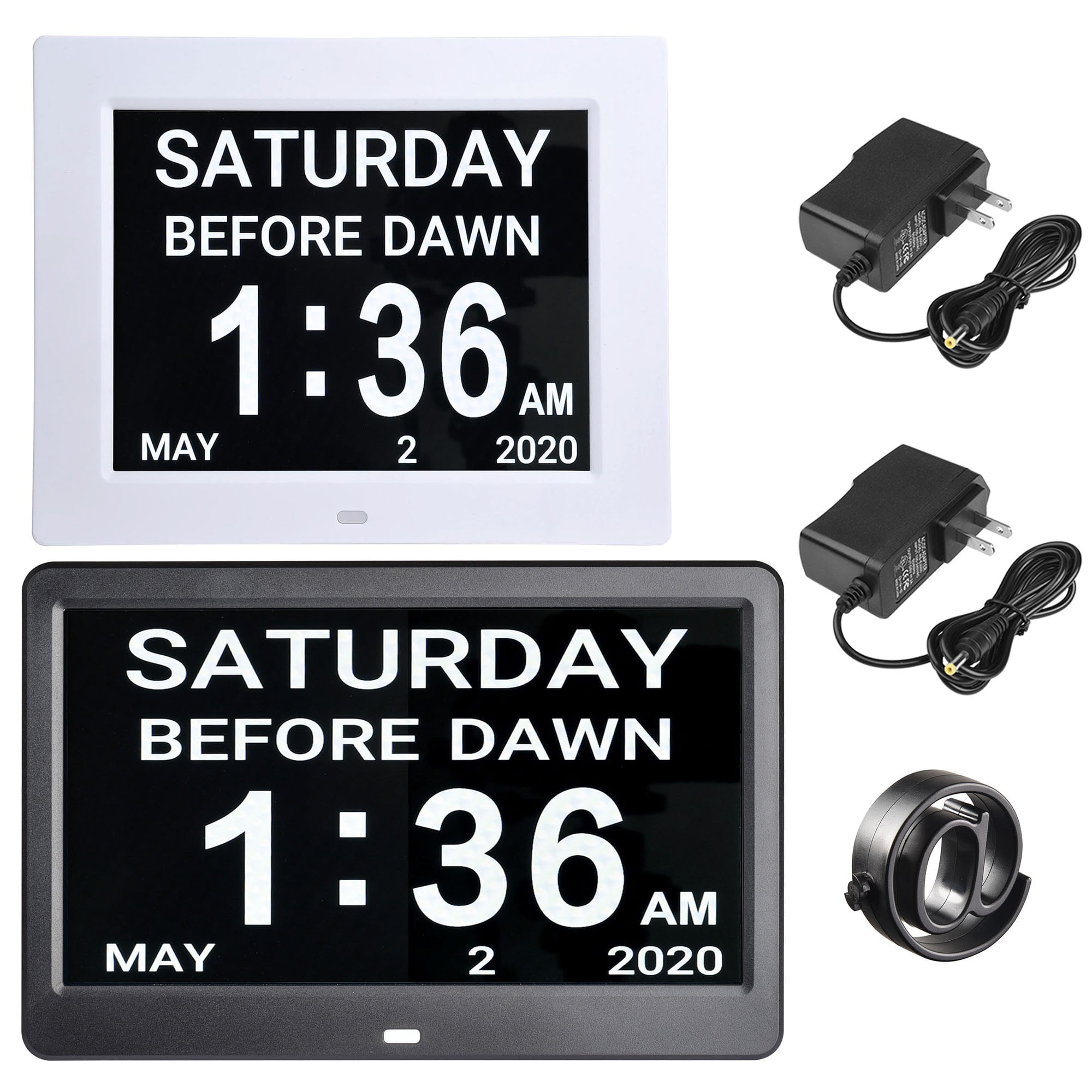 Yescom 2 Pack LCD Day Clocks - Digital Calendar Alarm for Home Office ... Yescom 2 Pack LCD Day Clocks - Digital Calendar Alarm for Home Office ...