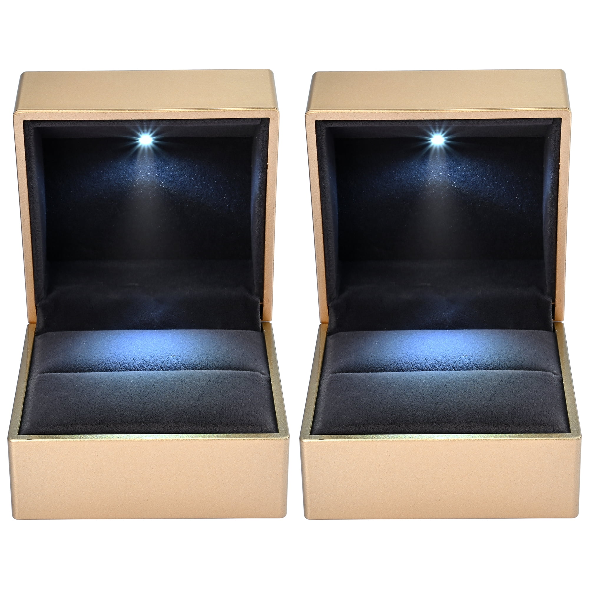 Yescom LED Ring Box Jewelry Wedding Engagement Proposal Lighted Pin ...