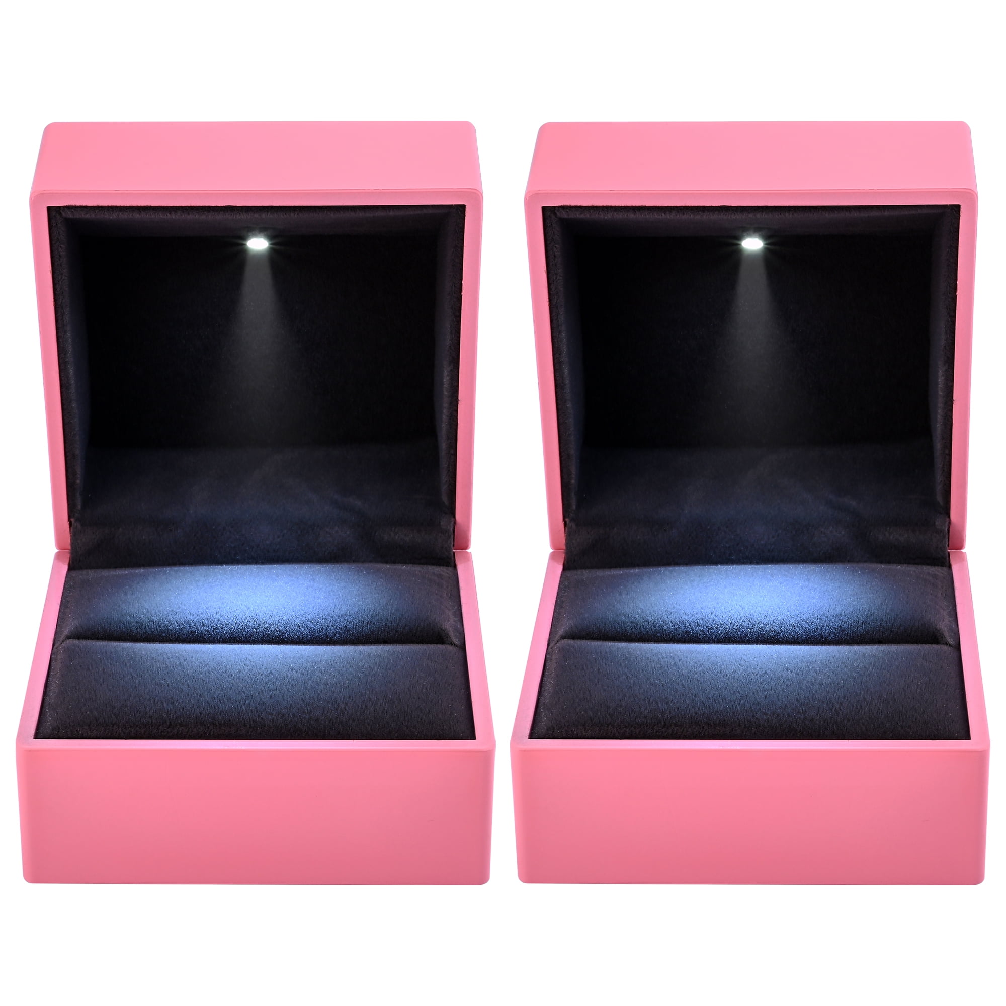 Yescom LED Ring Box Jewelry Wedding Engagement Proposal Lighted Pin ...