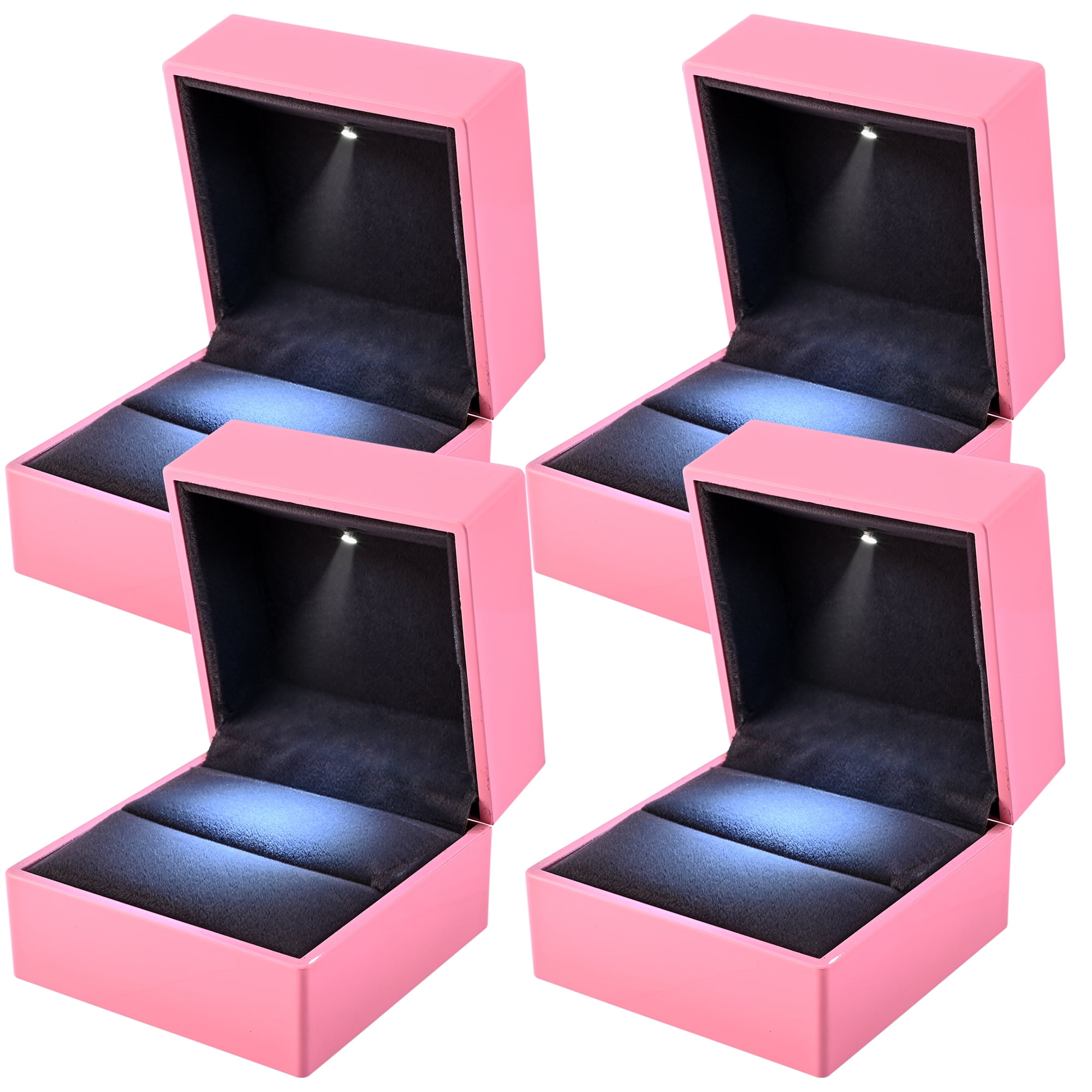 Yescom LED Ring Box Jewelry Wedding Engagement Proposal Lighted Pin ...