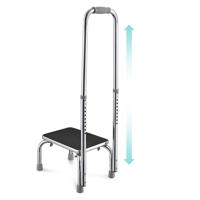 Yescom Medical Step Stool Non-Skid Steel Footstool with Handle Support ...