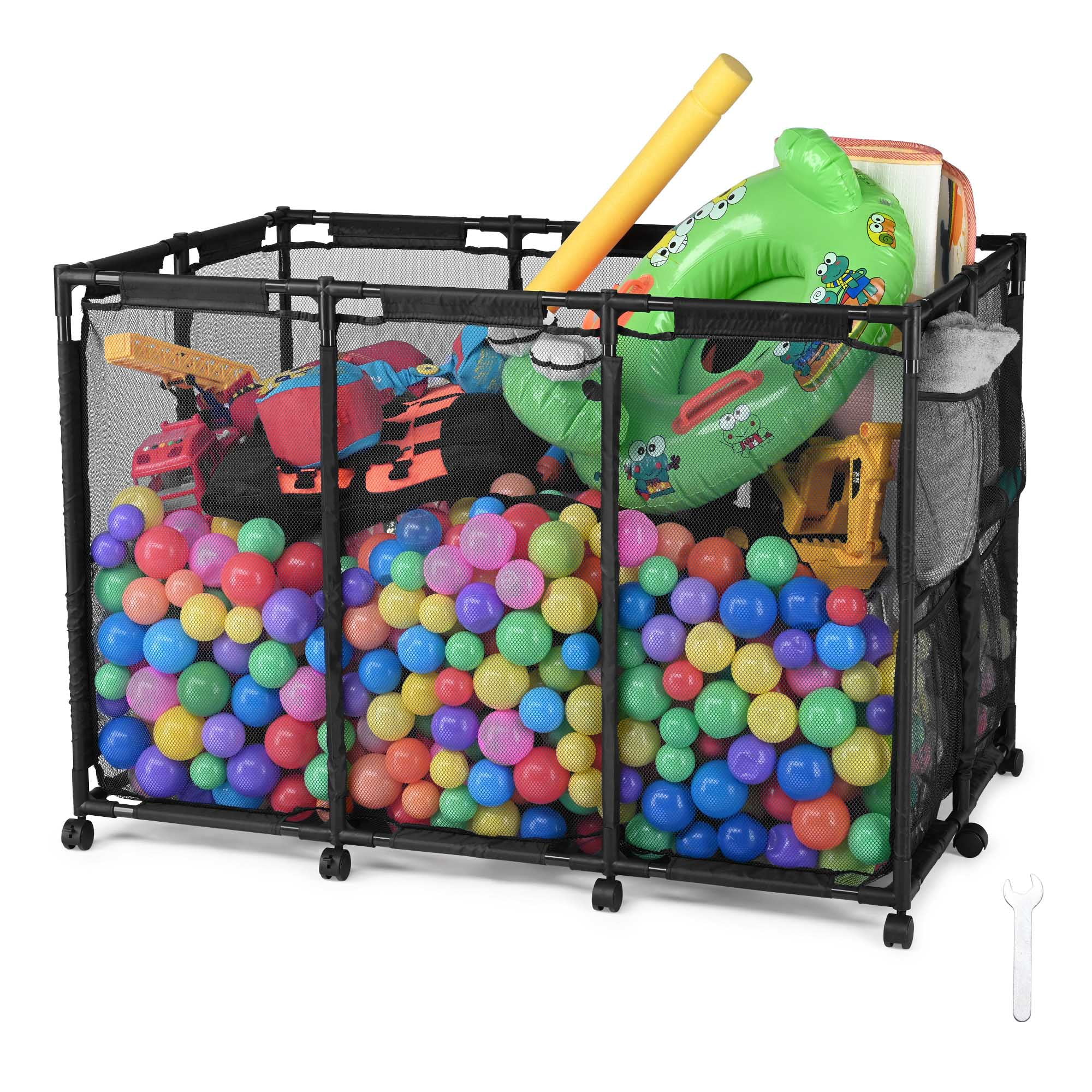 "Yescom Outdoor Accessory Organizer, 48""x30""x34"" Mesh Pool Storage ...