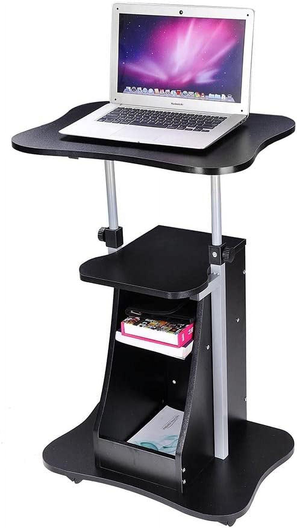 Yescom Mobile Laptop Cart Podium Adjustable Height Laptop Stand ...