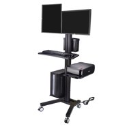 Mobile Computer Tower with Shelf, Multiple Finishes - Walmart.com