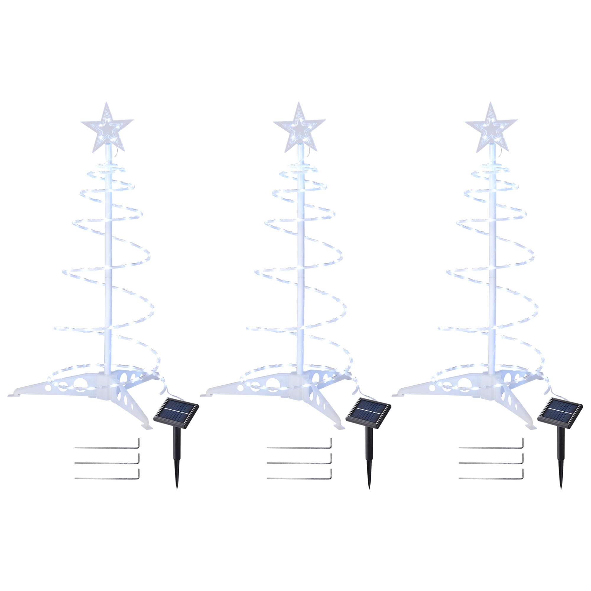 Yescom Munchkin Solar 2ft LED Spiral Tree Light 79 LEDs for Indoor ...