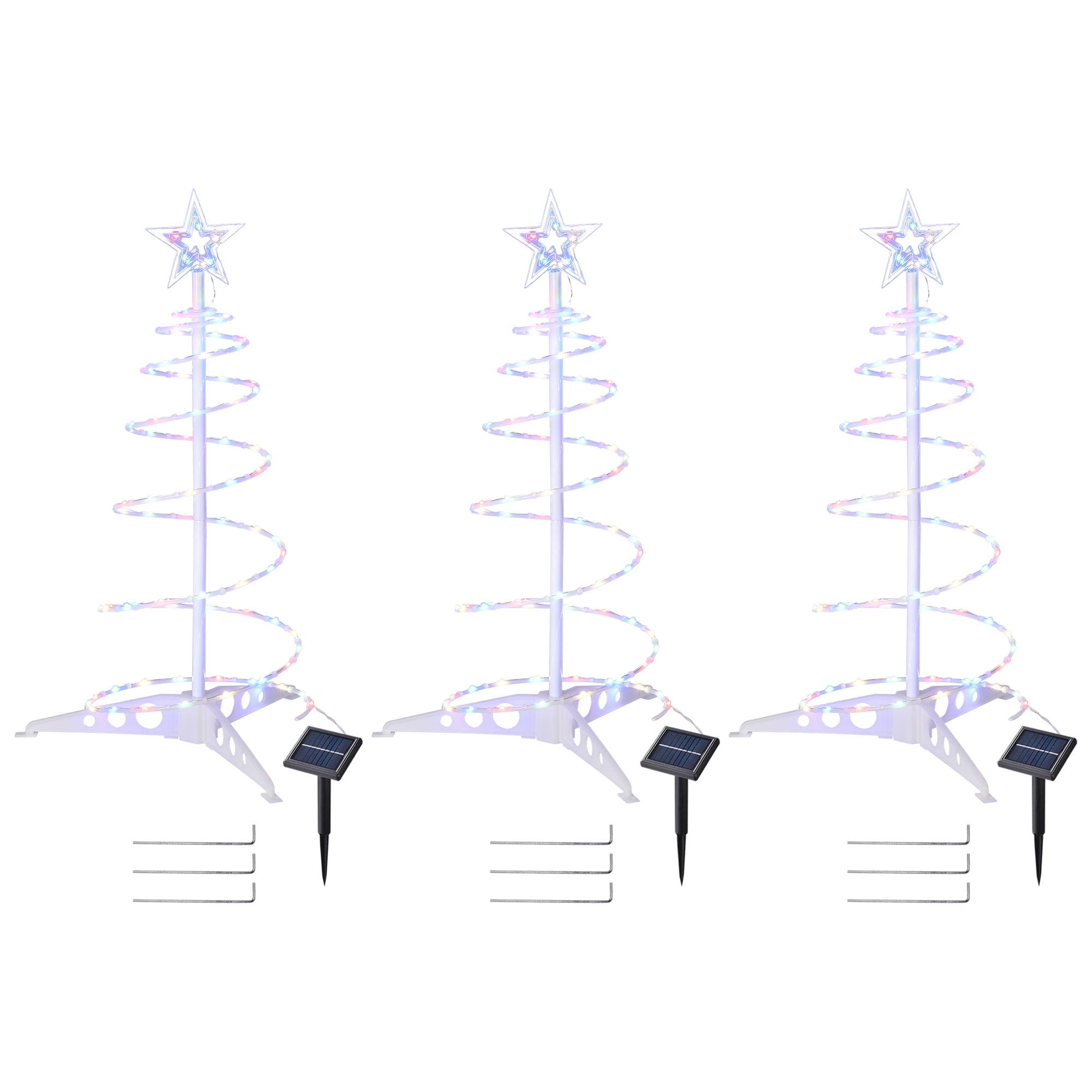 Yescom Munchkin Solar 2ft LED Spiral Tree Light 79 LEDs for Indoor ...