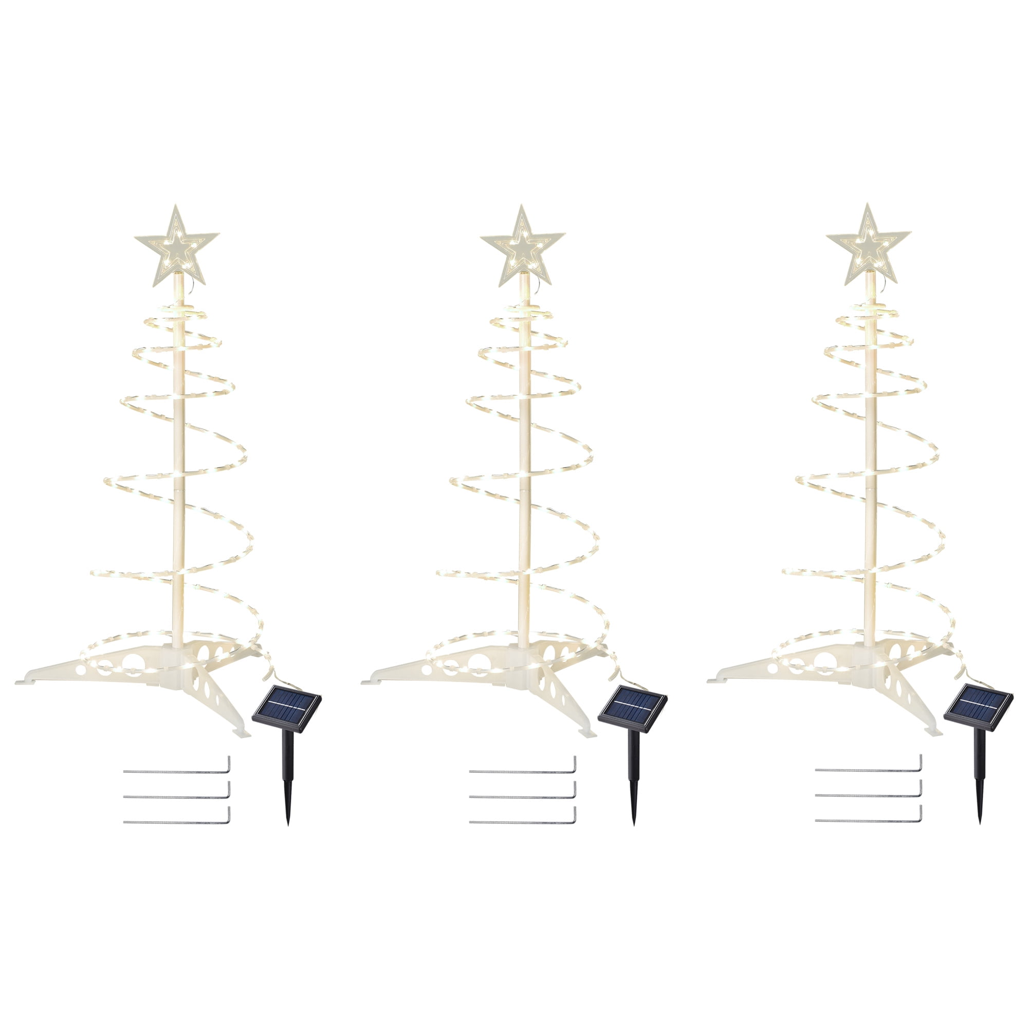 Yescom Munchkin Solar 2ft LED Spiral Tree Light 79 LEDs for Indoor ...