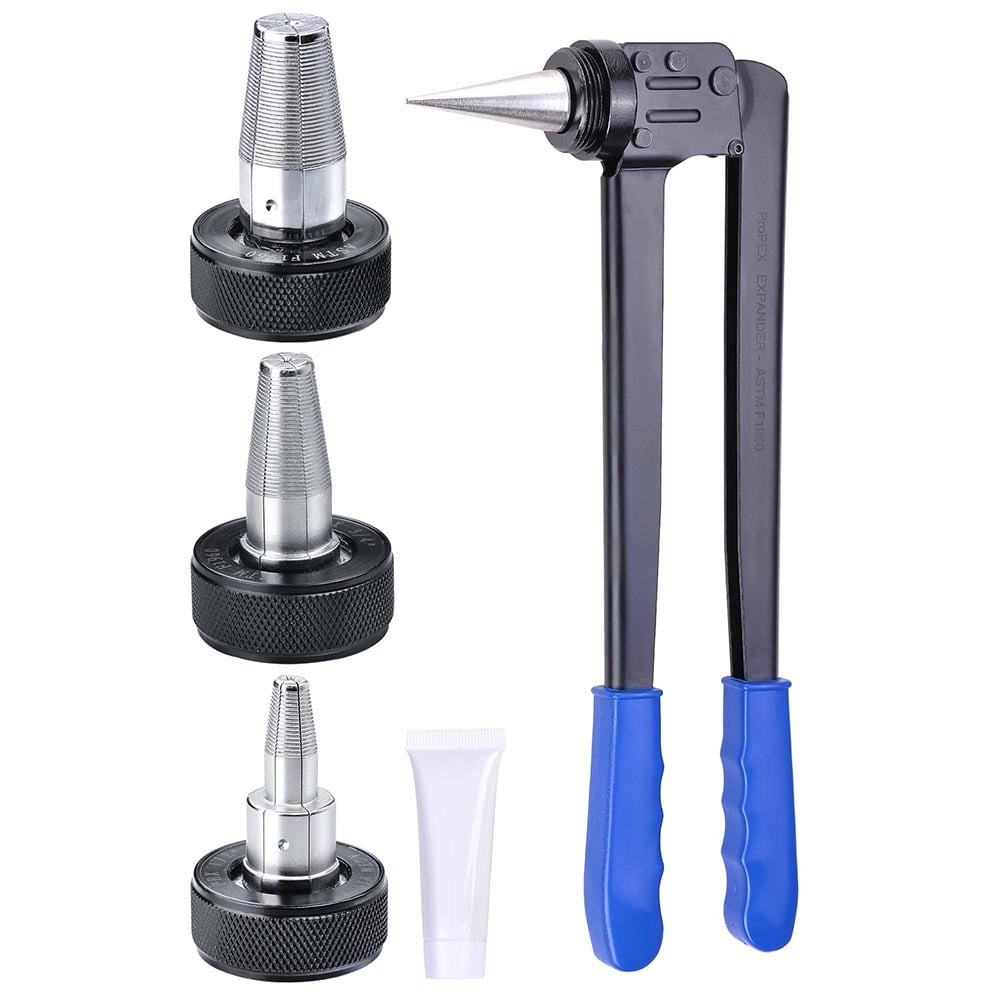 Yescom PEX Expansion Tool Kit Tube Expander with 1/2" 3/4” 1” Expander ...