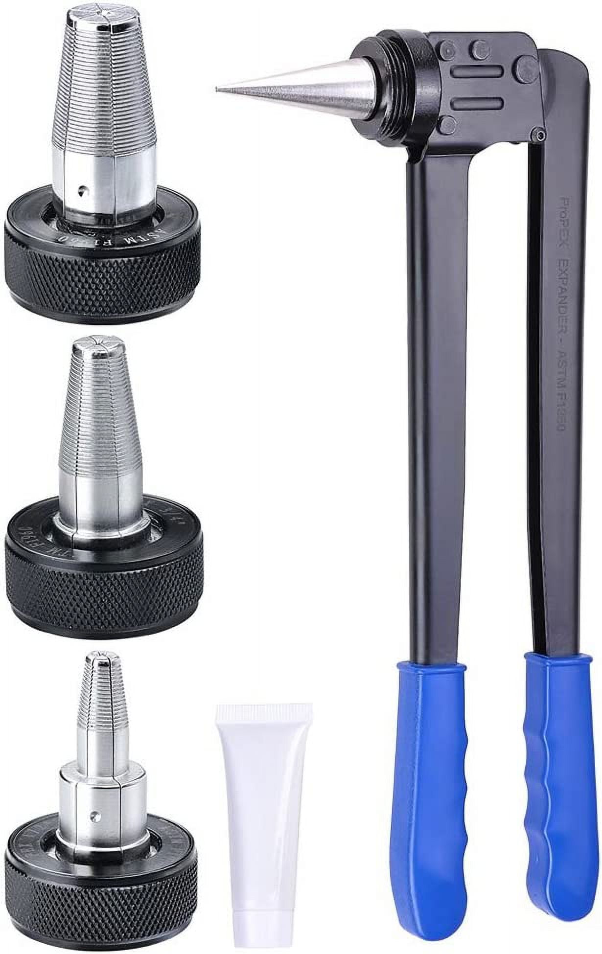Yescom PEX Expansion Tool Kit Tube Expander with 1/2", 3/4”, 1 ...