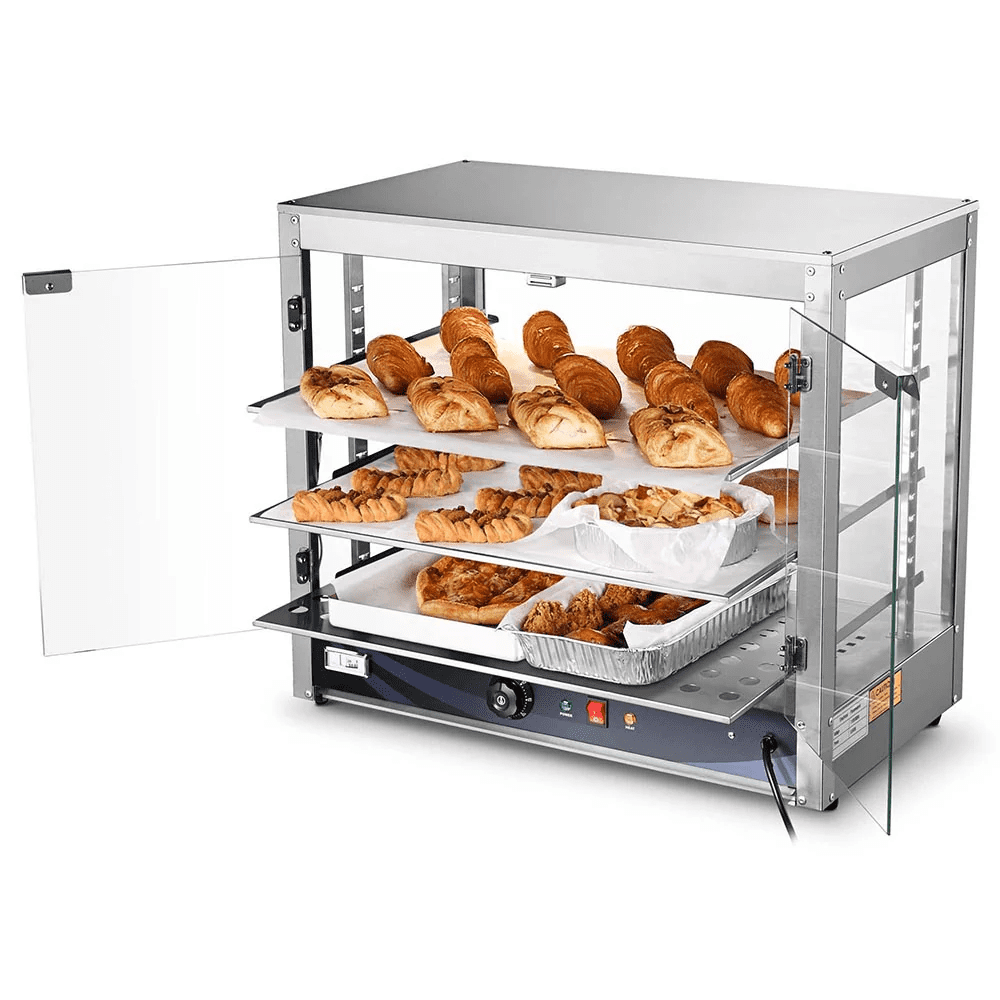 Yescom Pizza Food Warmer Commercial Countertop Display Case 3-Tier ...