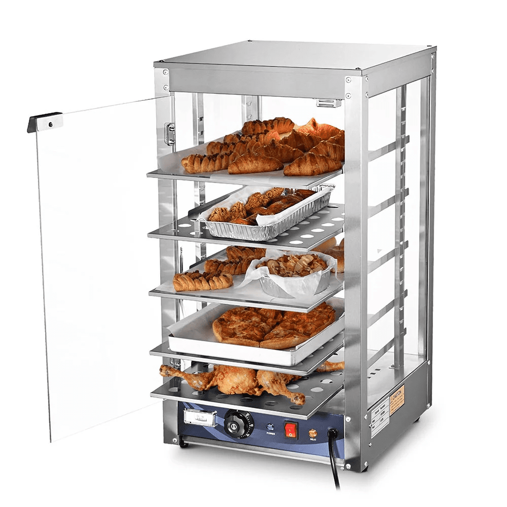 Yescom Pizza Food Warmer Commercial Countertop Display Case 5-Tier ...